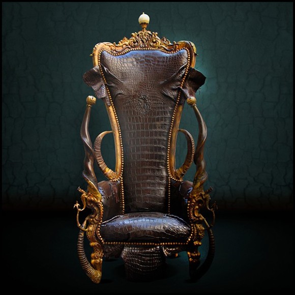 Throne PC-Royal Black Alligator